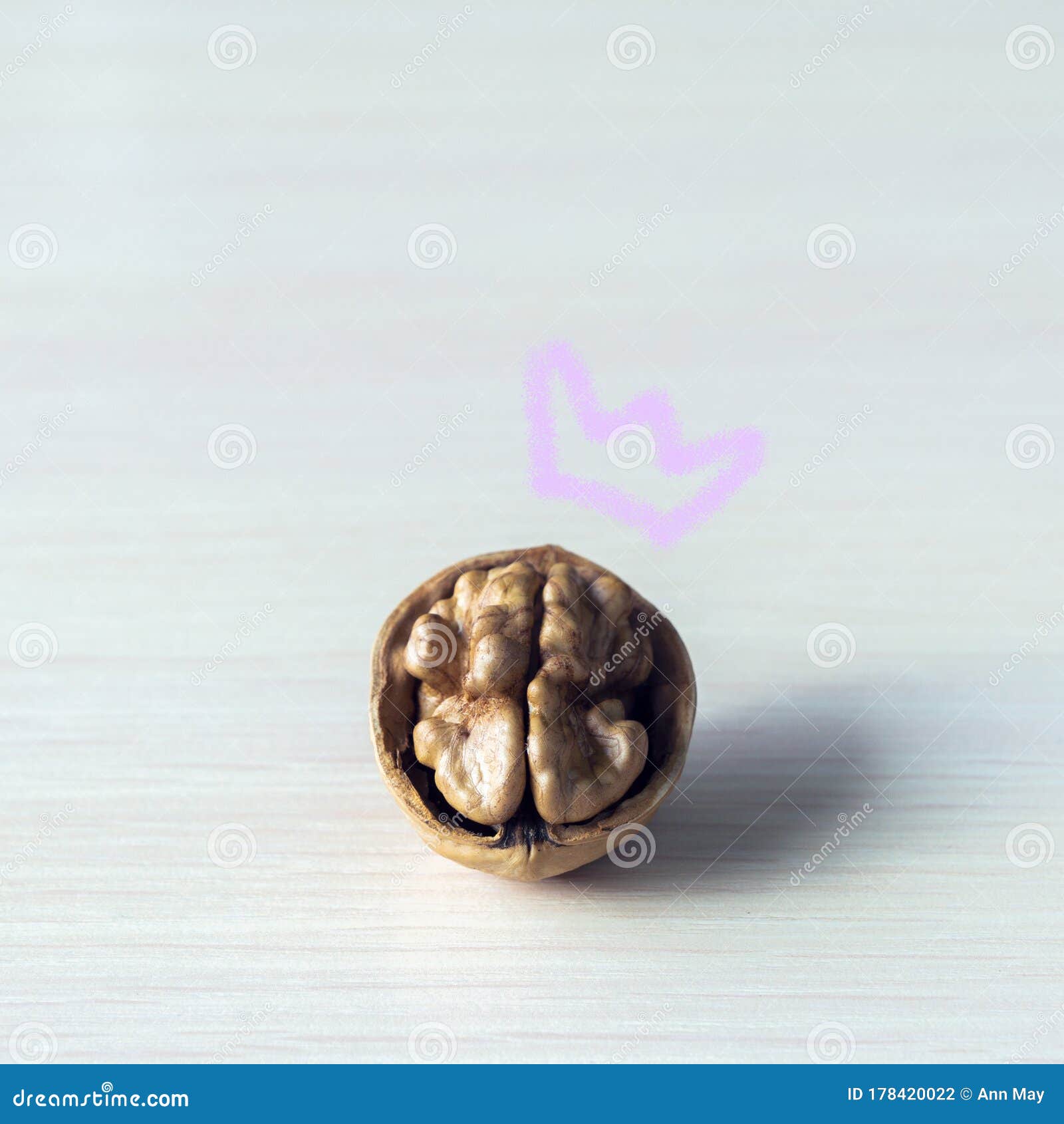 Walnut in the Shell is Like a Brain Stock Photo - Image of food ...