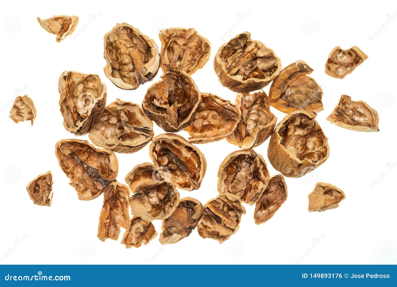 Walnut Shells Open, Broken Falling. Stock Photo - Image of nature, crop ...