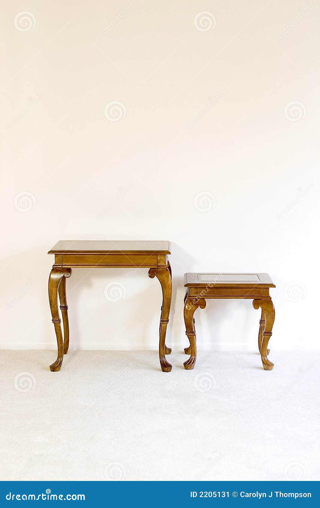 Walnut stack tables stock image. Image of legs, walnut - 2205131