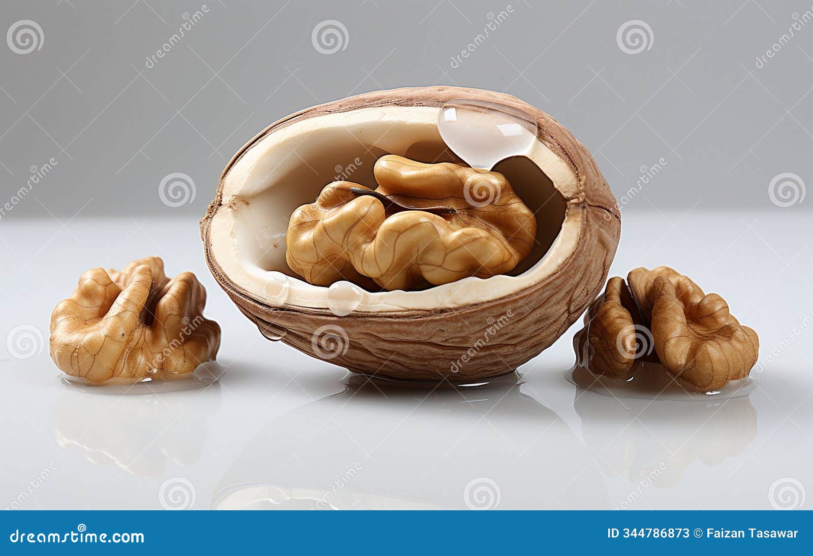 Walnut on Transparent Background Stock Illustration - Illustration of ...
