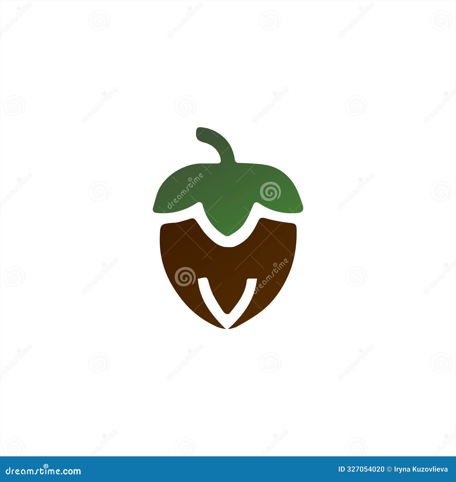 Walnut in Vector. Nut Logo on White Background Stock Illustration ...
