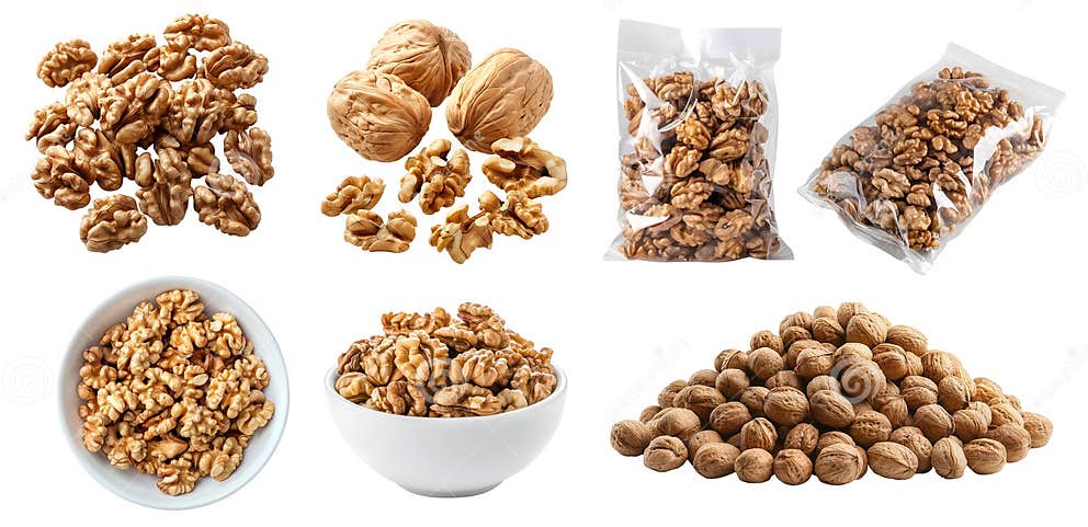 Walnut Walnuts Nut Seed Fruit, Many Angles View Bowl Stack, Shell ...