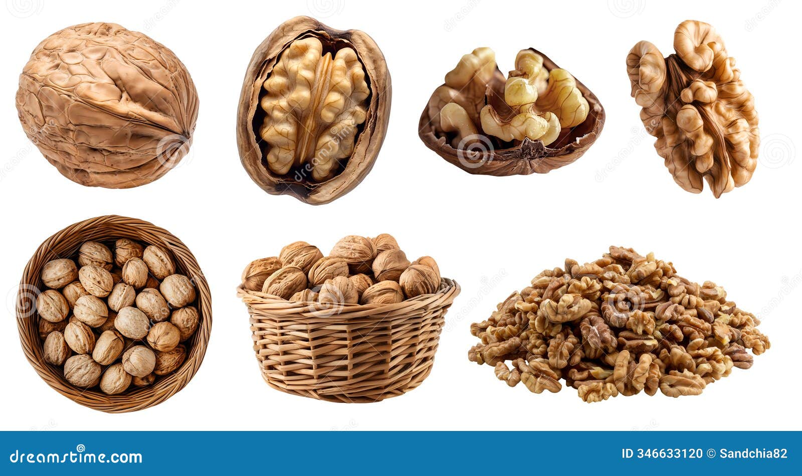 Walnut Walnuts Nut Seed Fruit, Many Angles View Heap Stack, Basket ...