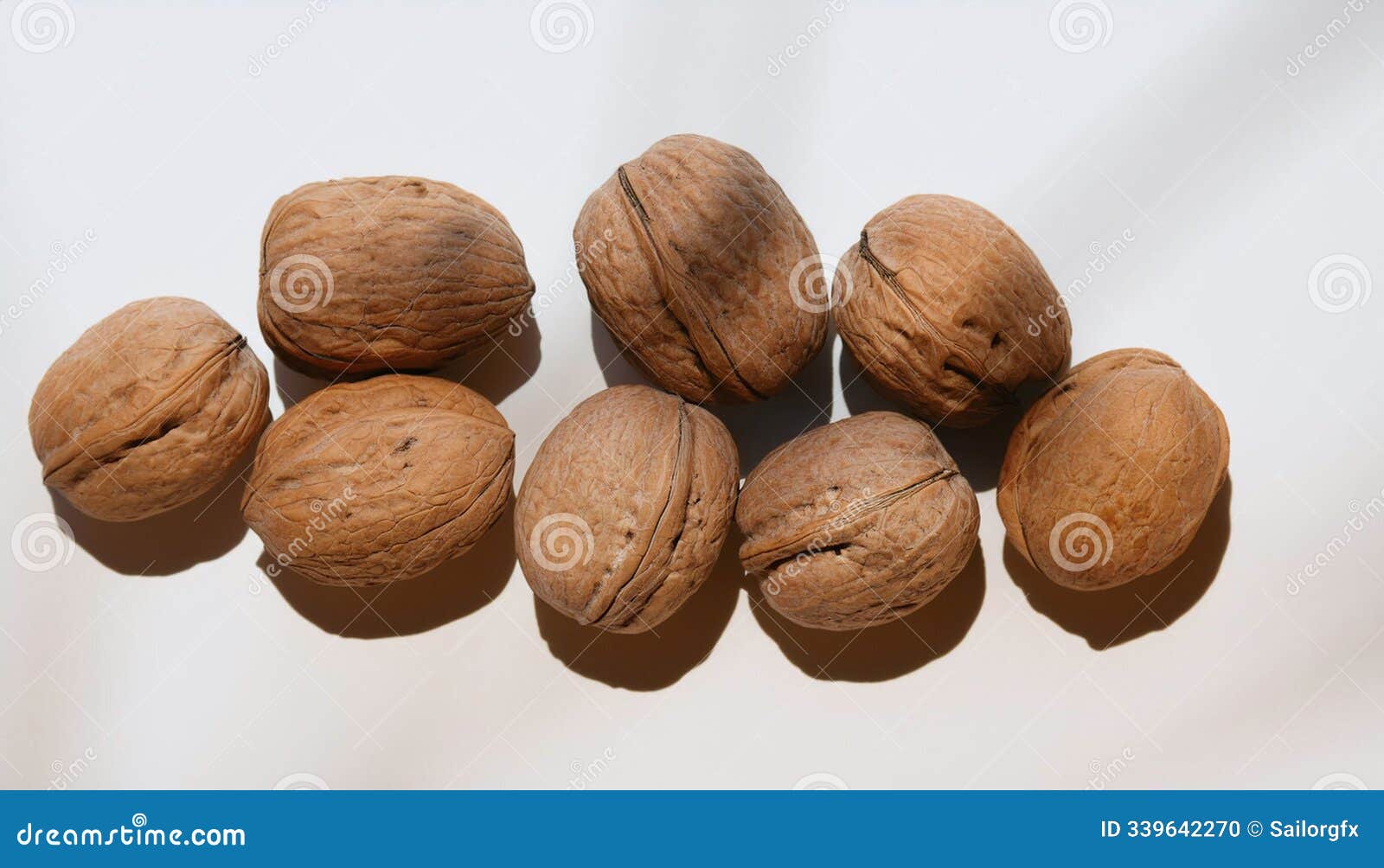 Aesthetic Display of Walnuts on a Beige Background Highlighting Natural ...