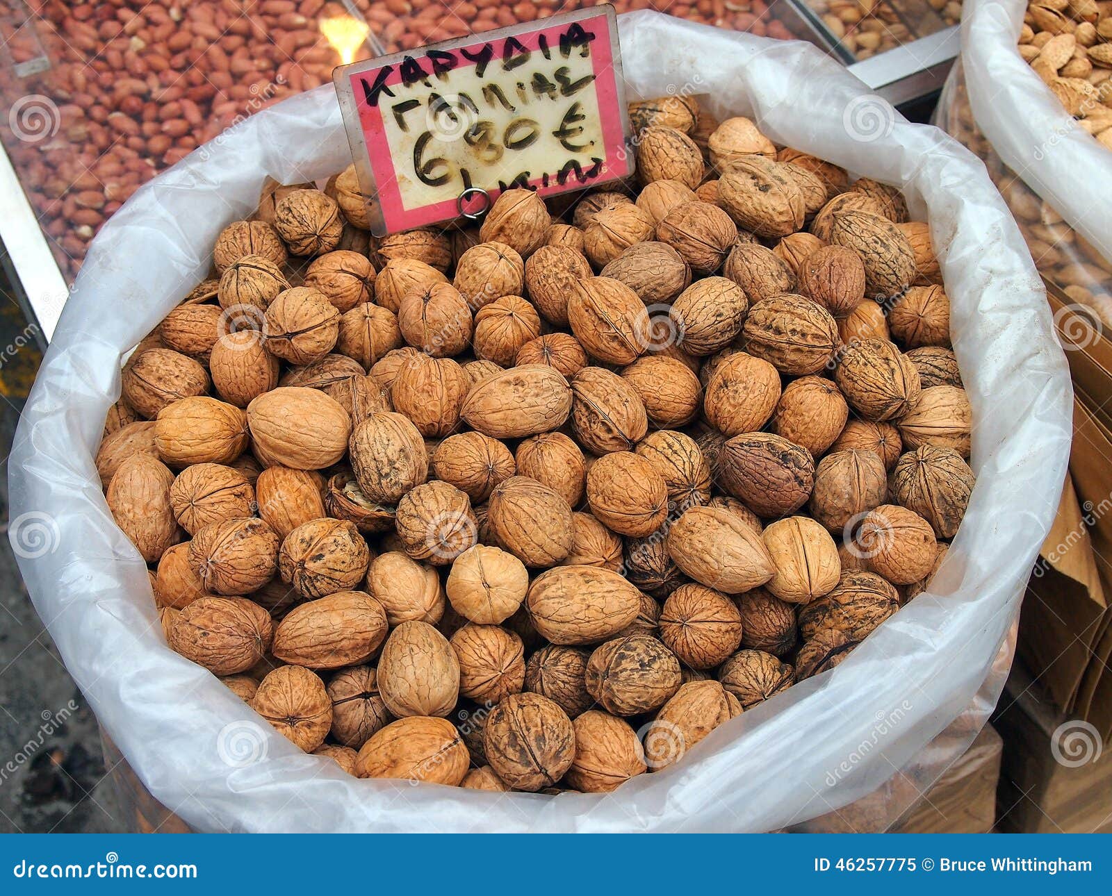 Walnuts, Athens Markets stock image. Image of shell, walnuts - 46257775