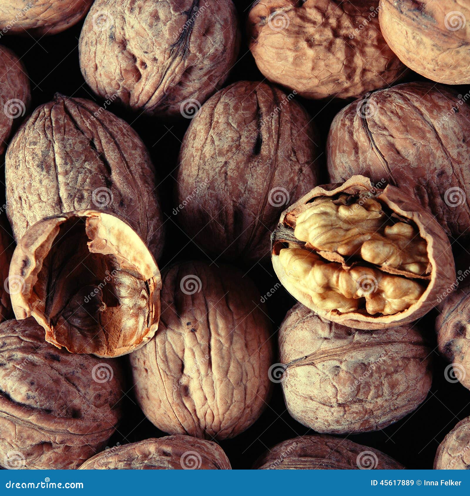 Walnuts background stock image. Image of husks, broken - 45617889