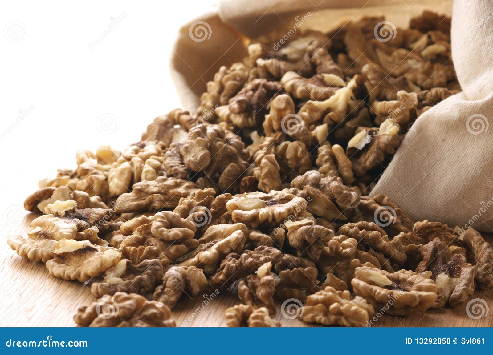 Walnuts in bag stock photo. Image of heap, white, healthy - 13292858