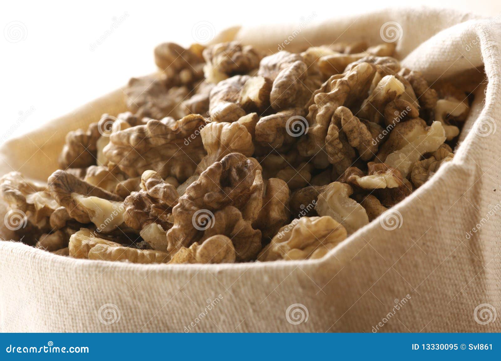 Walnuts in bag stock image. Image of burlap, healthy - 13330095