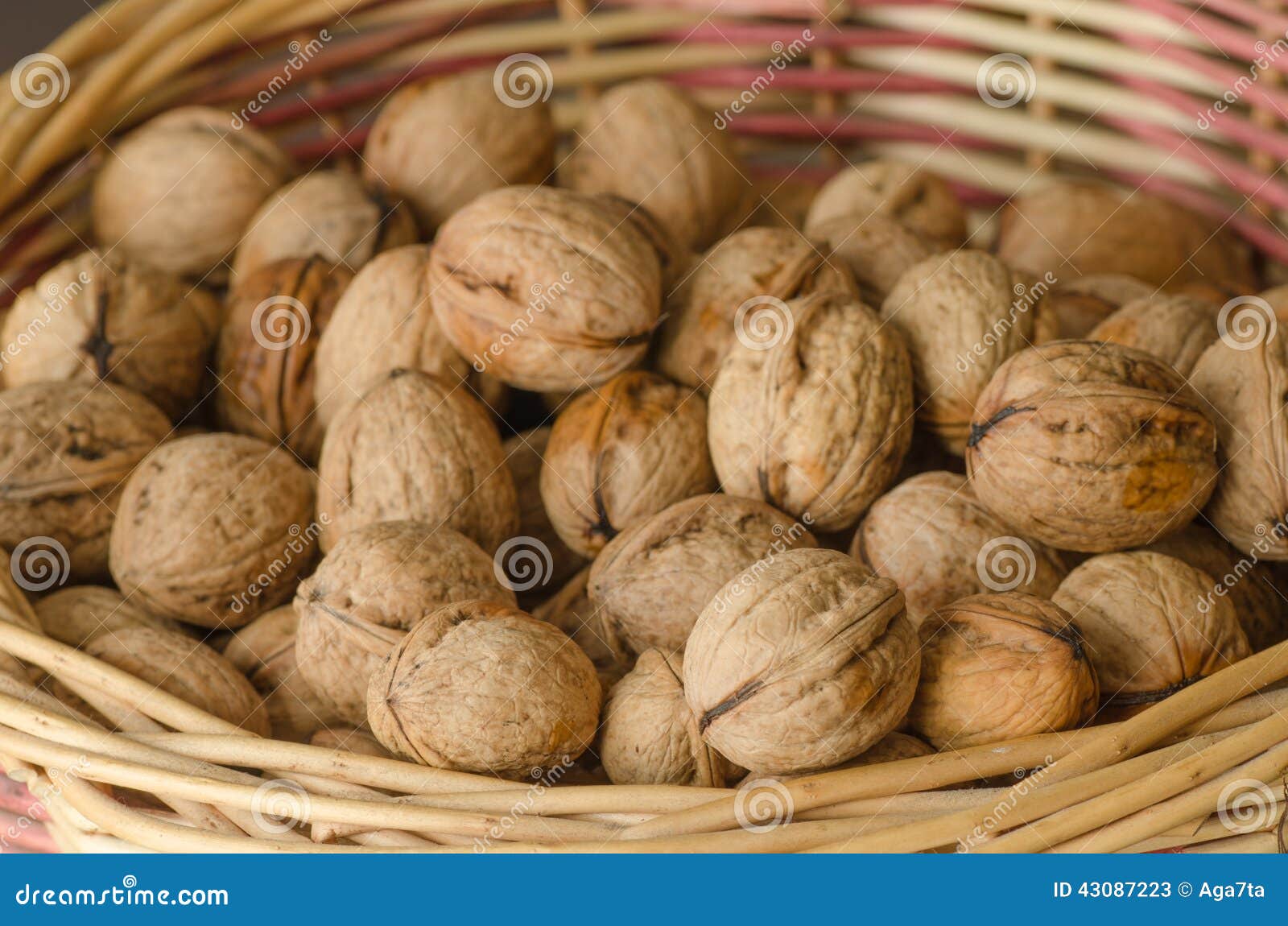 Walnuts in basket stock image. Image of healthy, ingredient - 43087223