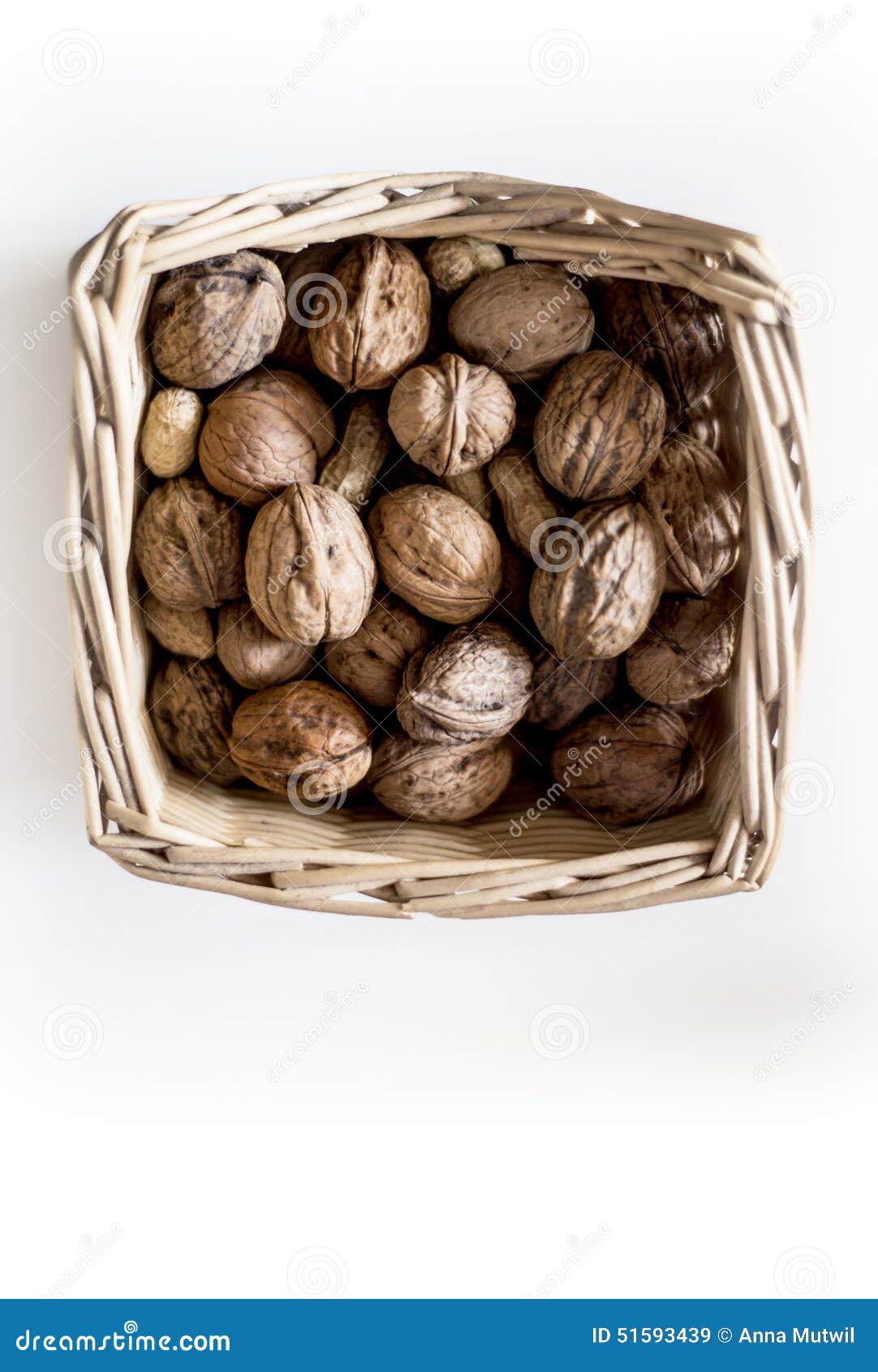 Walnuts in the basket stock image. Image of organic, walnut - 51593439