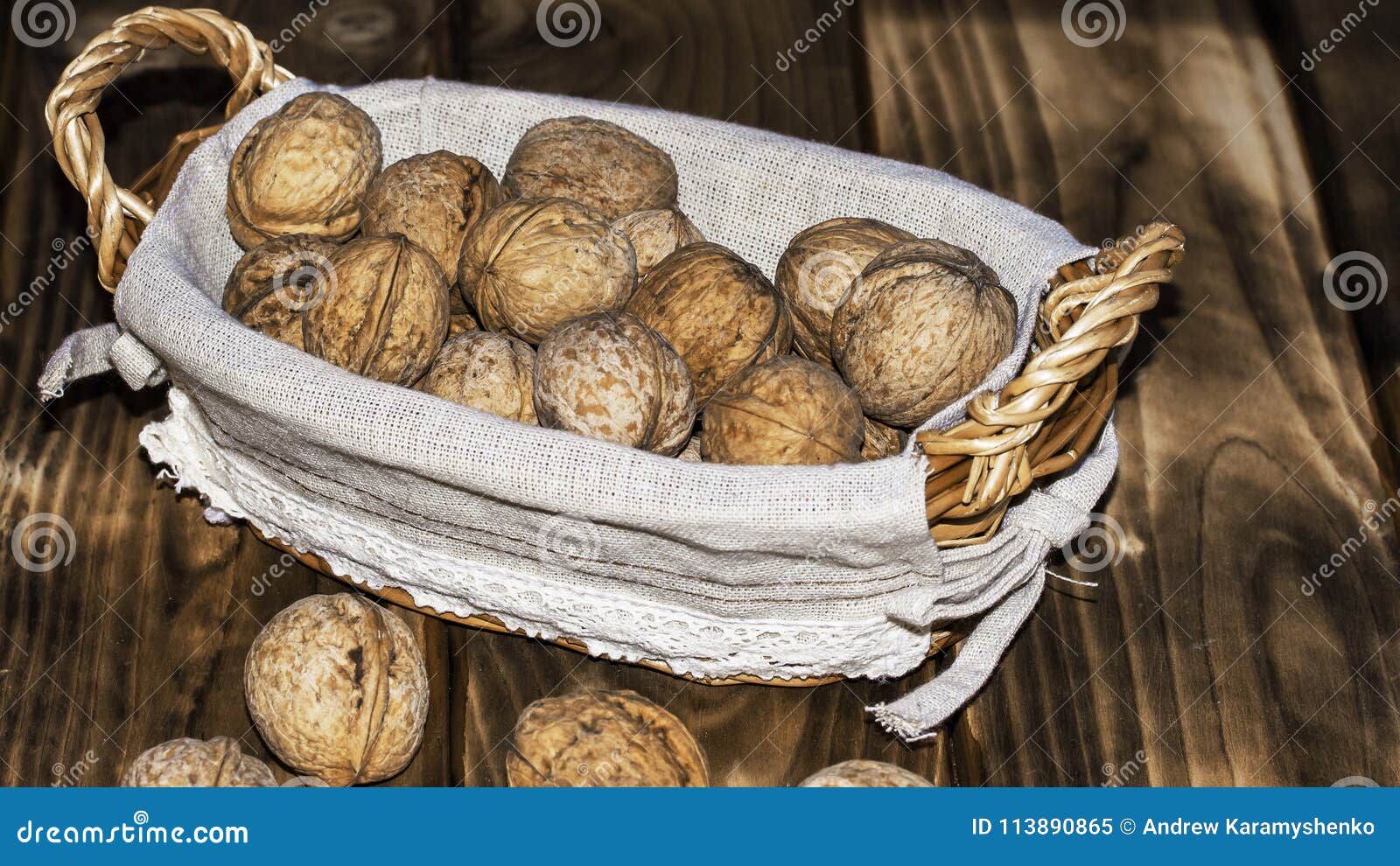 Walnuts in a basket stock image. Image of walnuts, calories - 113890865