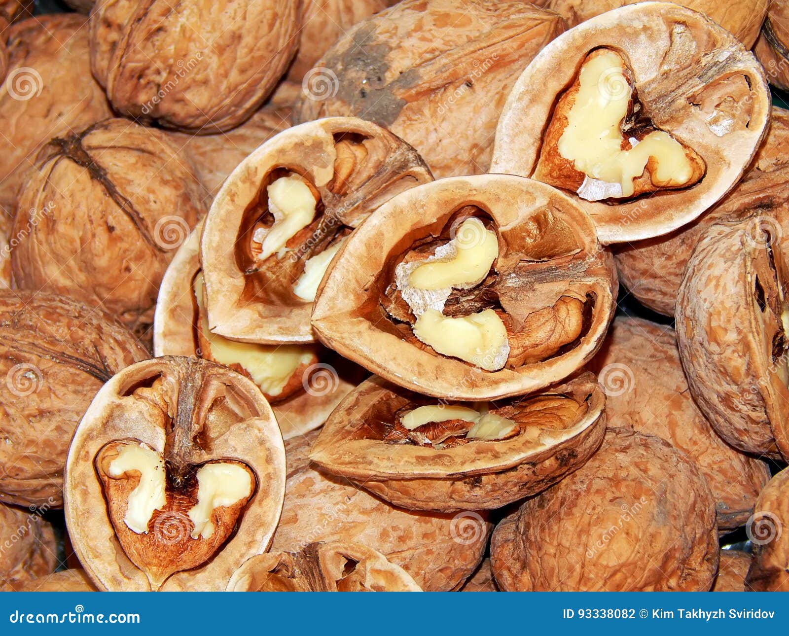 Walnuts close-up stock photo. Image of nutrition, macro - 93338082
