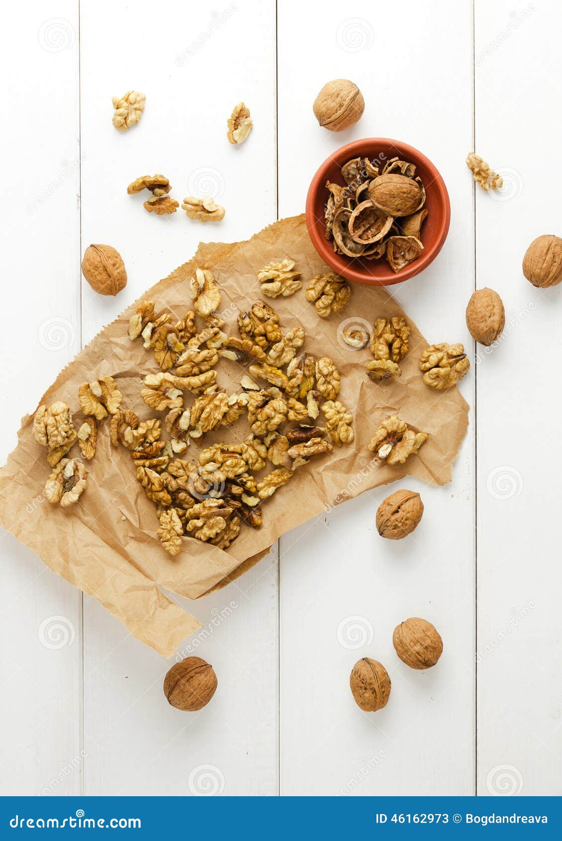 Walnuts Core, Nutshell and Walnuts Stock Image - Image of pattern ...