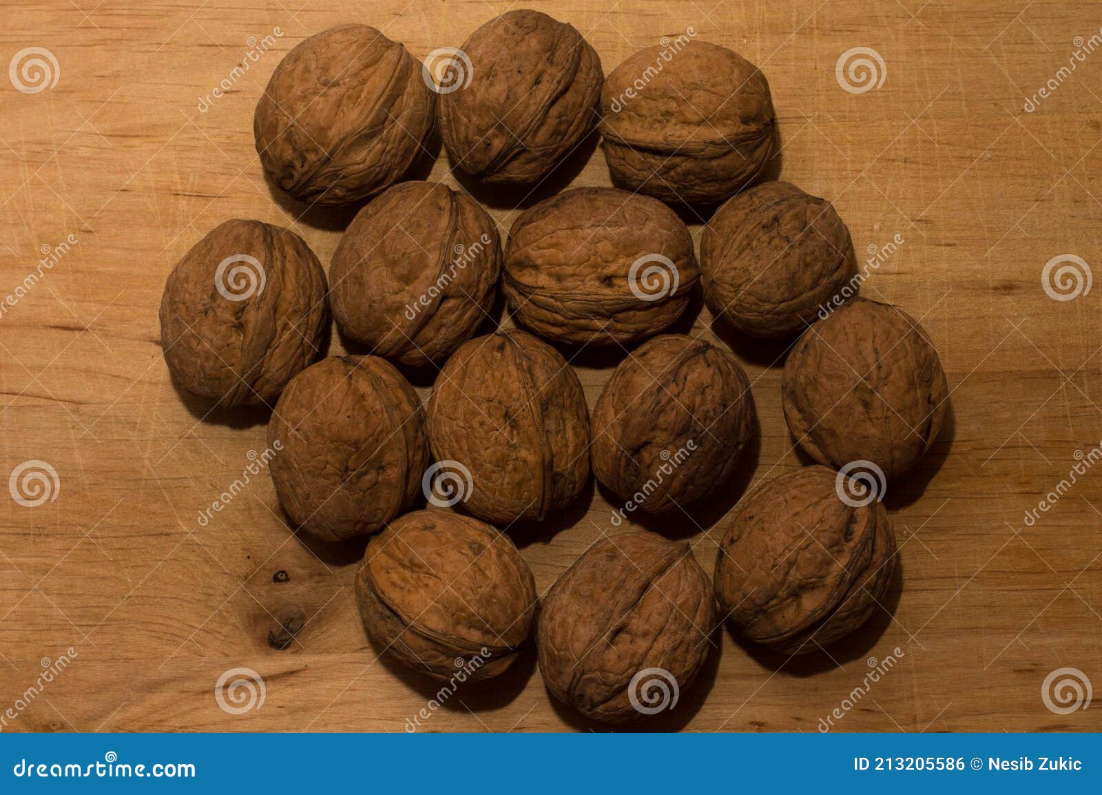 Walnuts in the Core on a Wooden Surface Stock Photo - Image of healthy ...