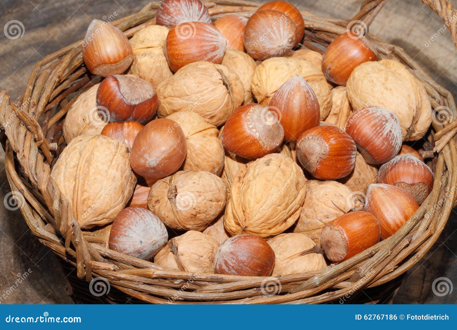 Walnuts, Hazelnuts, Nuts, Basket Harvested Stock Photo - Image of tasty ...