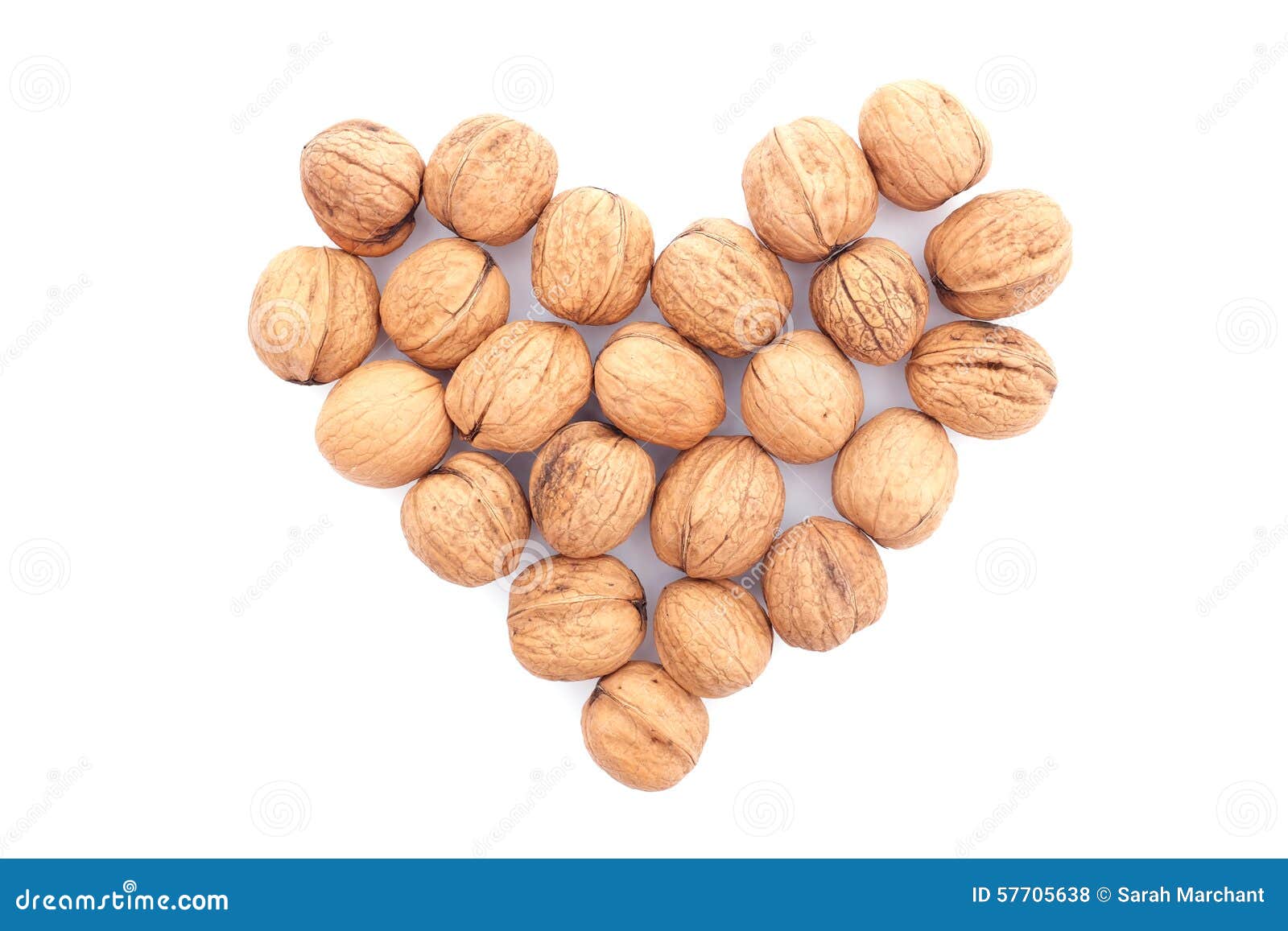 Walnuts in a heart shape stock photo. Image of nutshell - 57705638