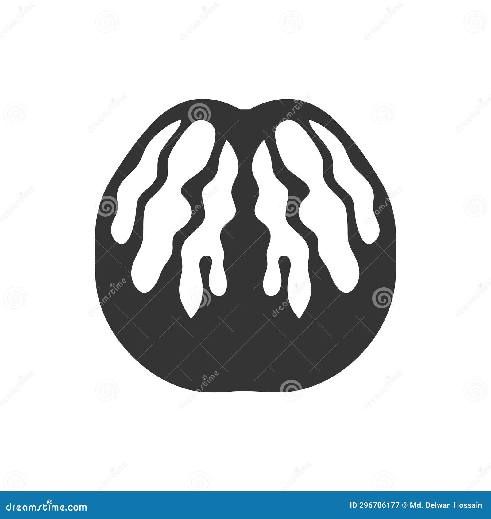Walnuts Icon stock illustration. Illustration of cartoon - 296706177