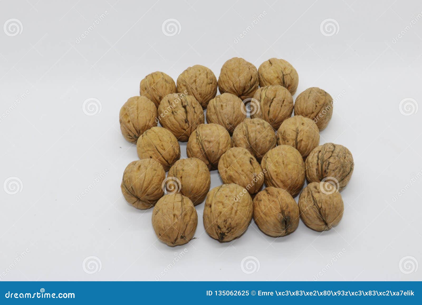Walnuts Isolated on a White Backround. Stock Image - Image of isolated ...