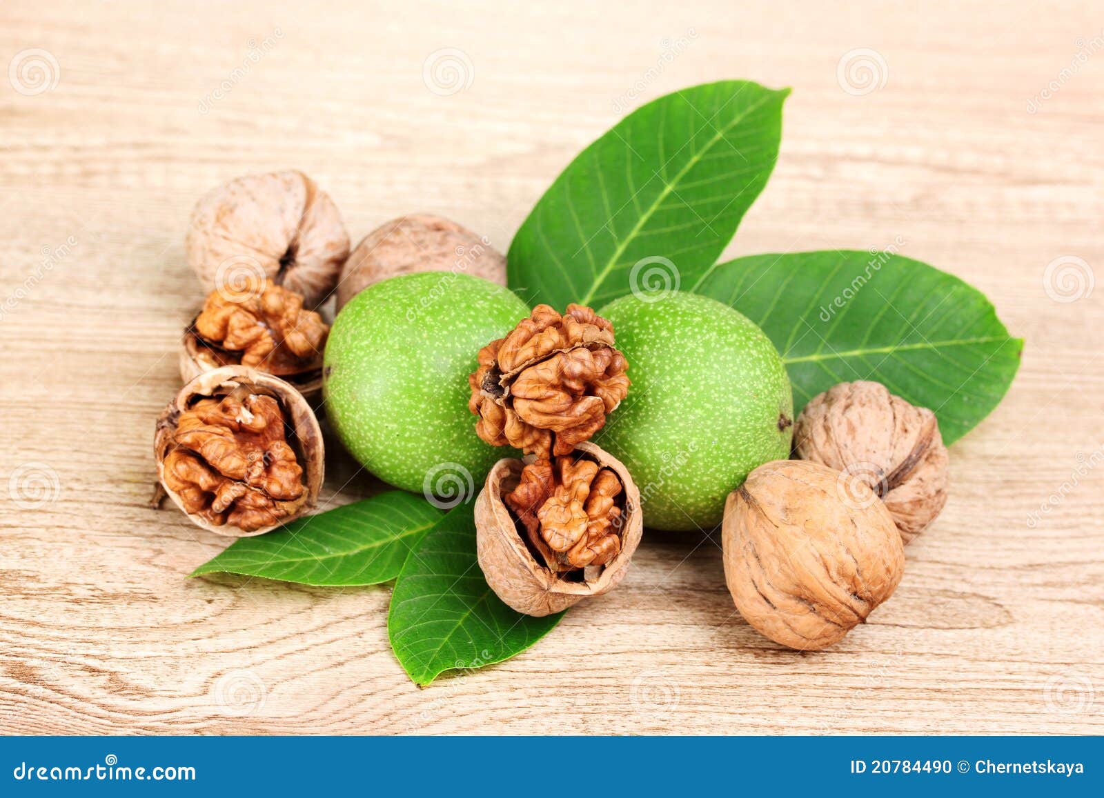 Walnuts and leaves stock photo. Image of background, green - 20784490