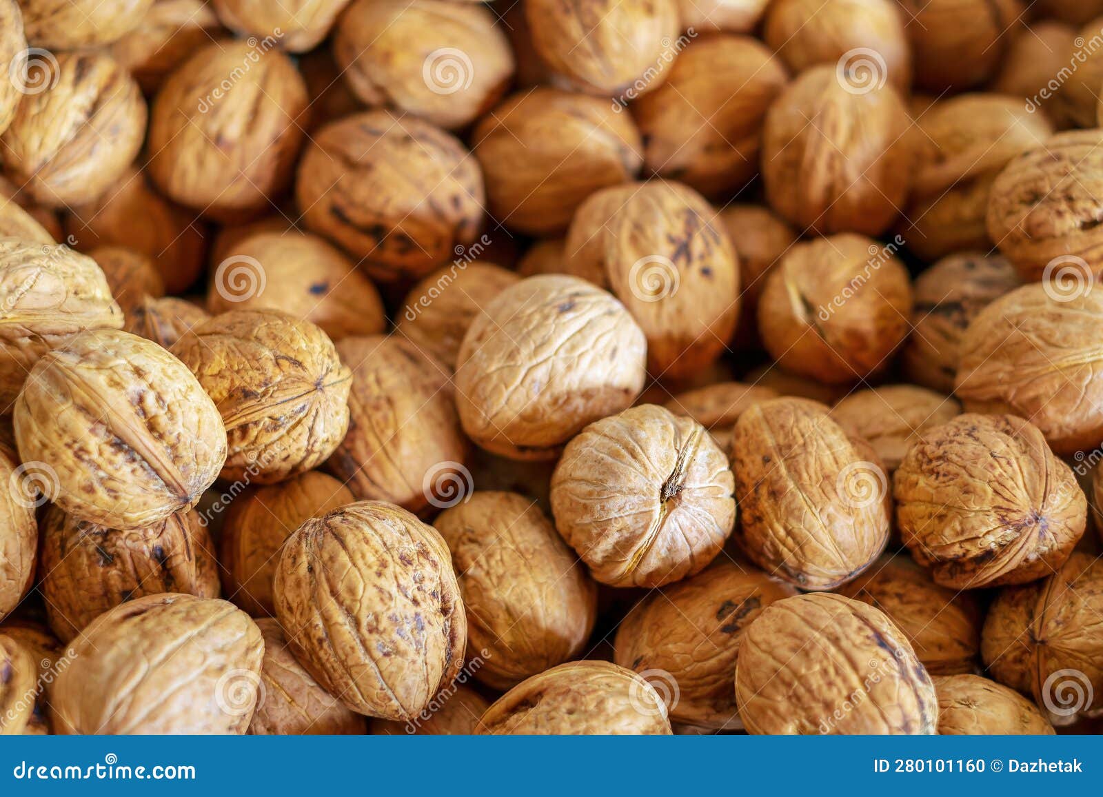 Walnuts. Lots of Walnut Fruits. View from Above. Walnut Background ...