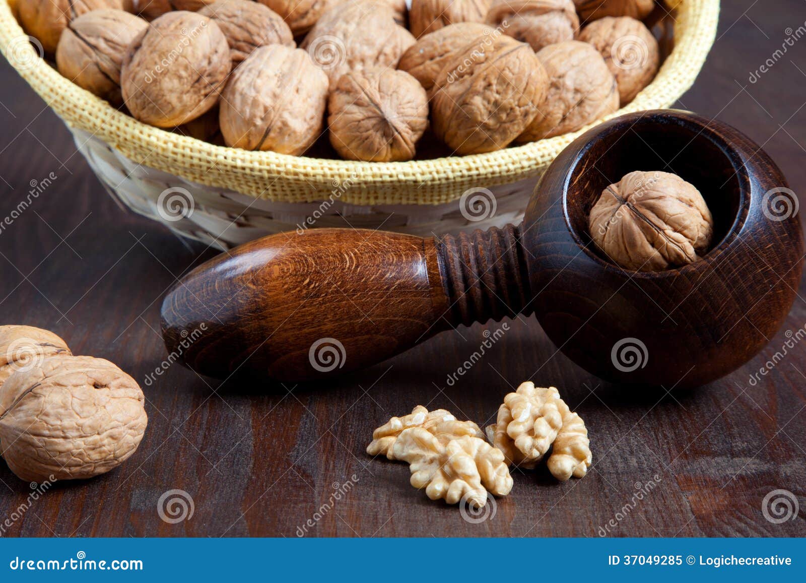 Walnuts and Nutcracker Close-up Stock Image - Image of nutcracker ...