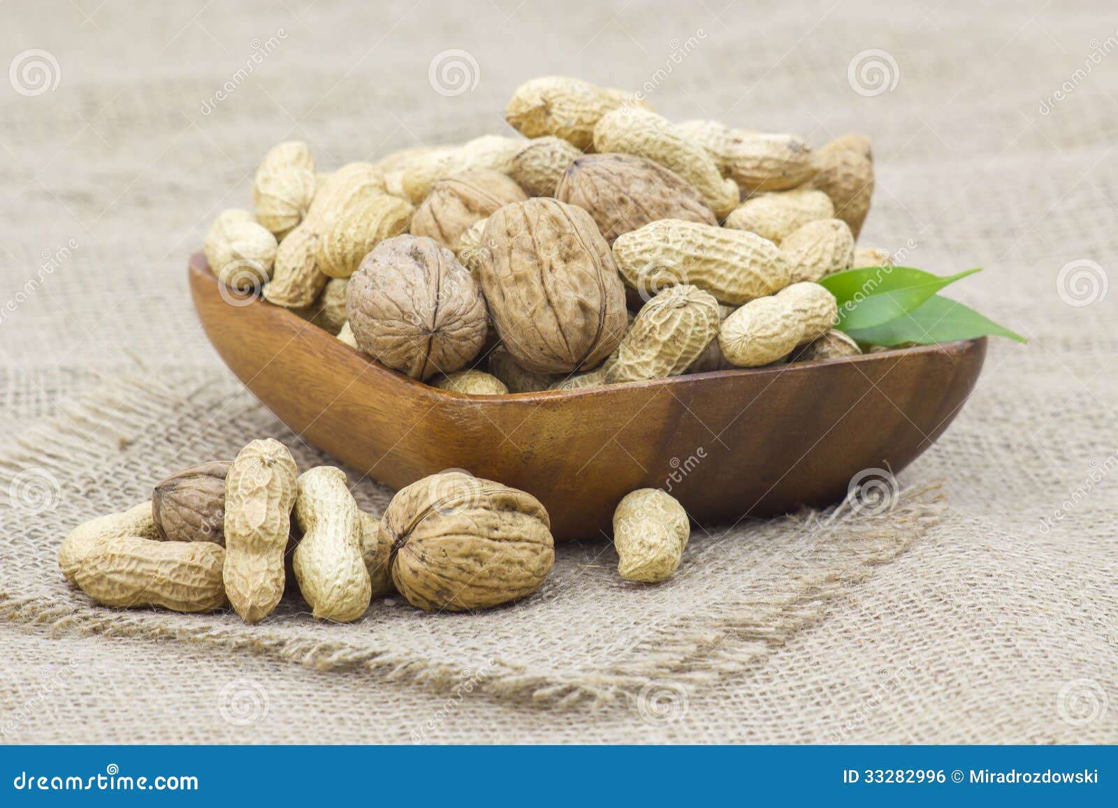 Walnuts and peanuts stock photo. Image of pecan, object - 33282996