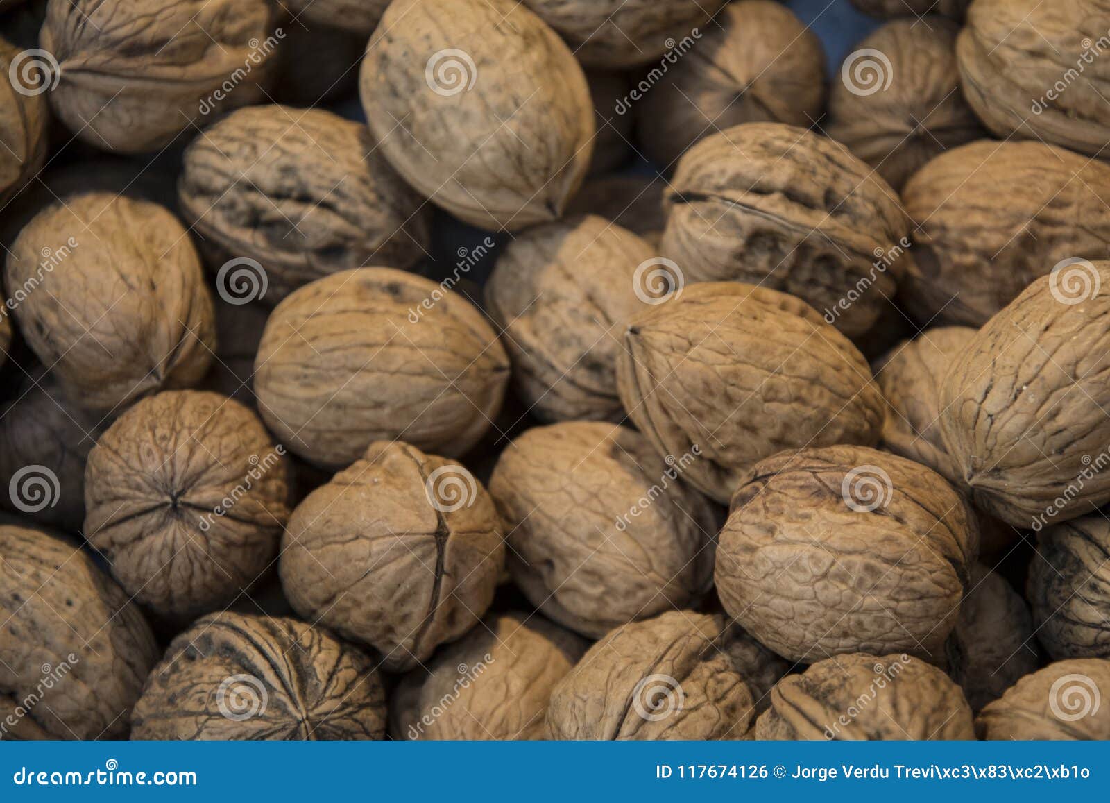 Walnuts with Peel Giving a Natural Pattern of Abstract Texture Stock ...