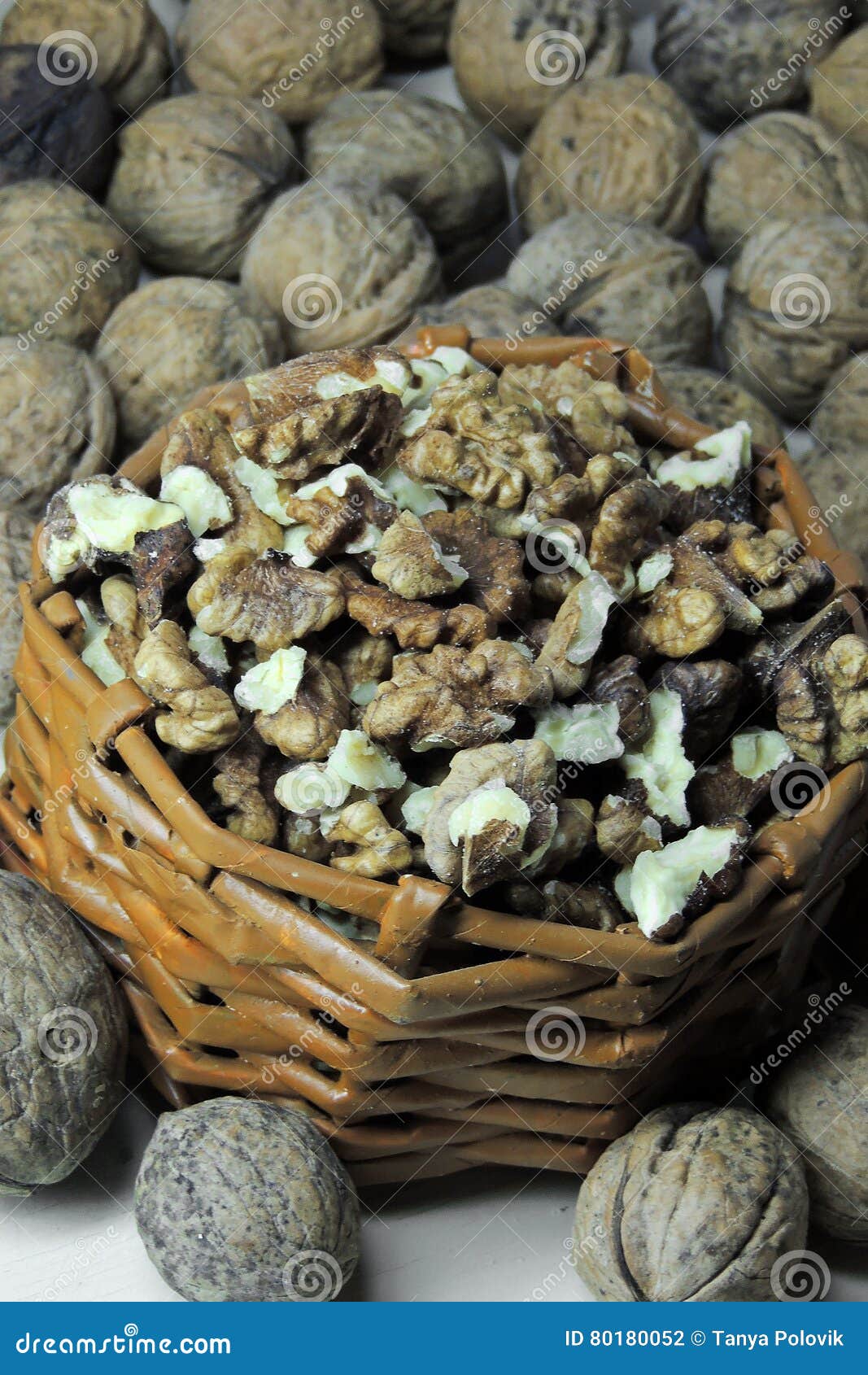 Walnuts peeled and whole stock photo. Image of open, hard - 80180052