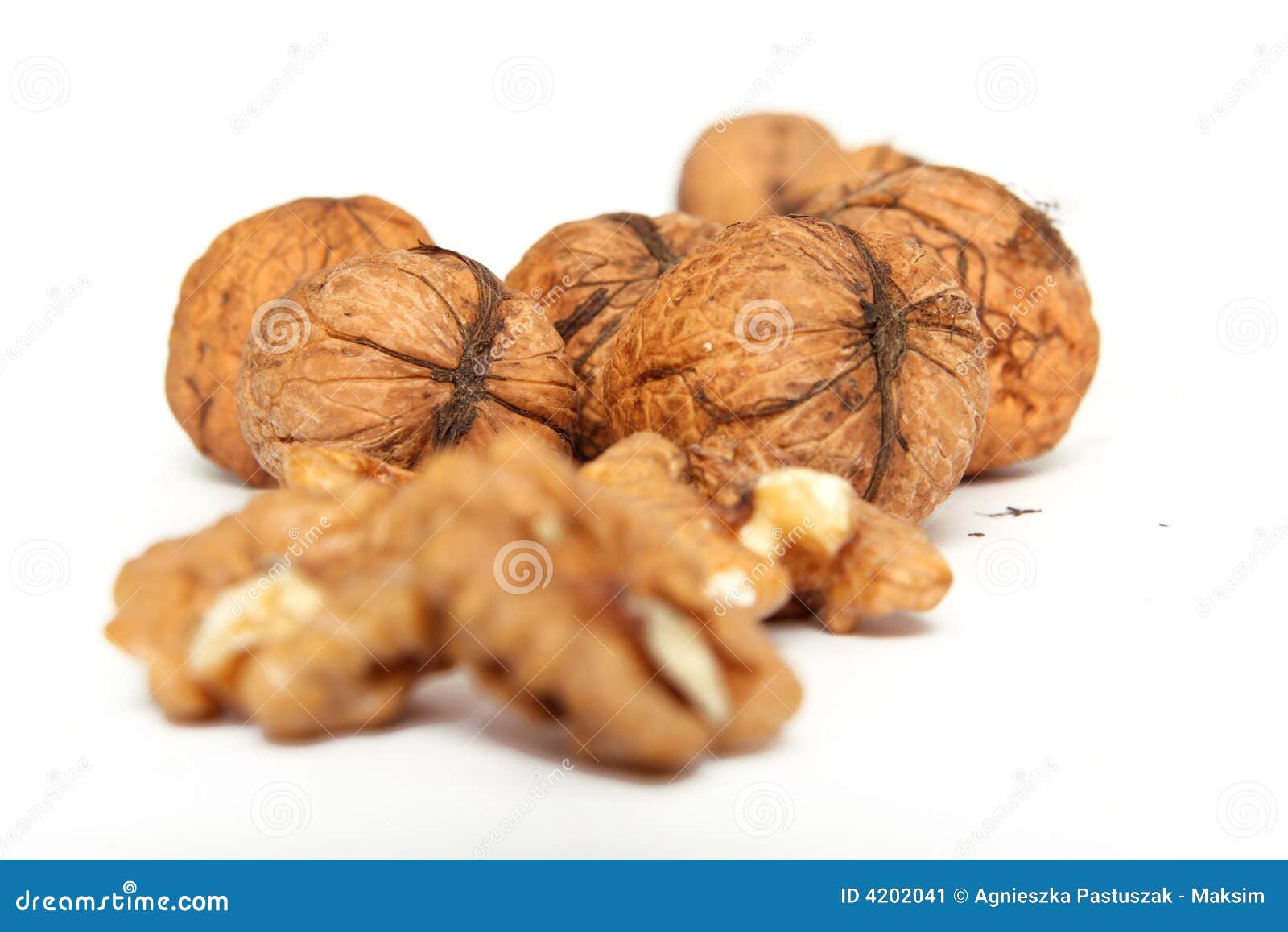 Walnuts and shell stock image. Image of nutshell, walnuts - 4202041