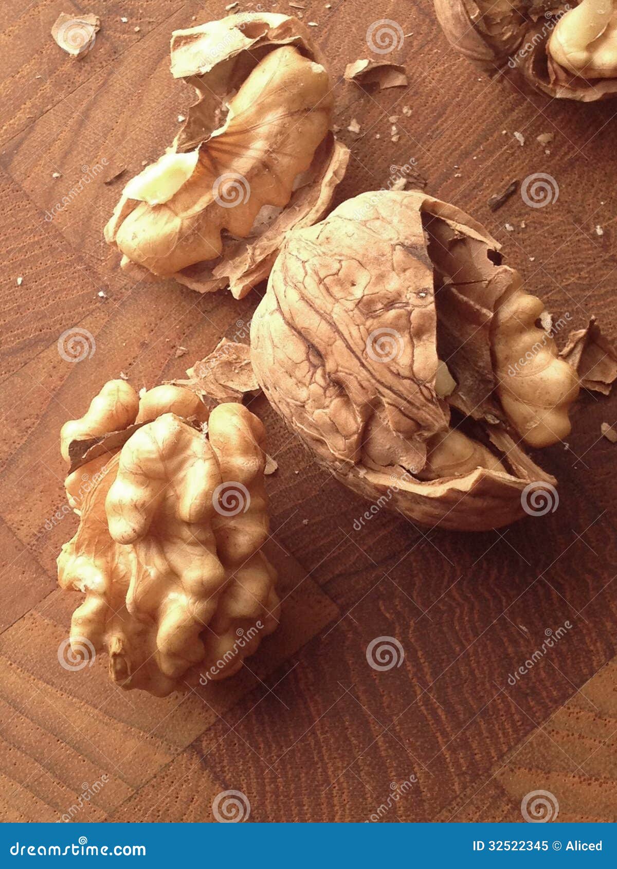 Walnuts in the Shell and Out Stock Image - Image of nourishment ...