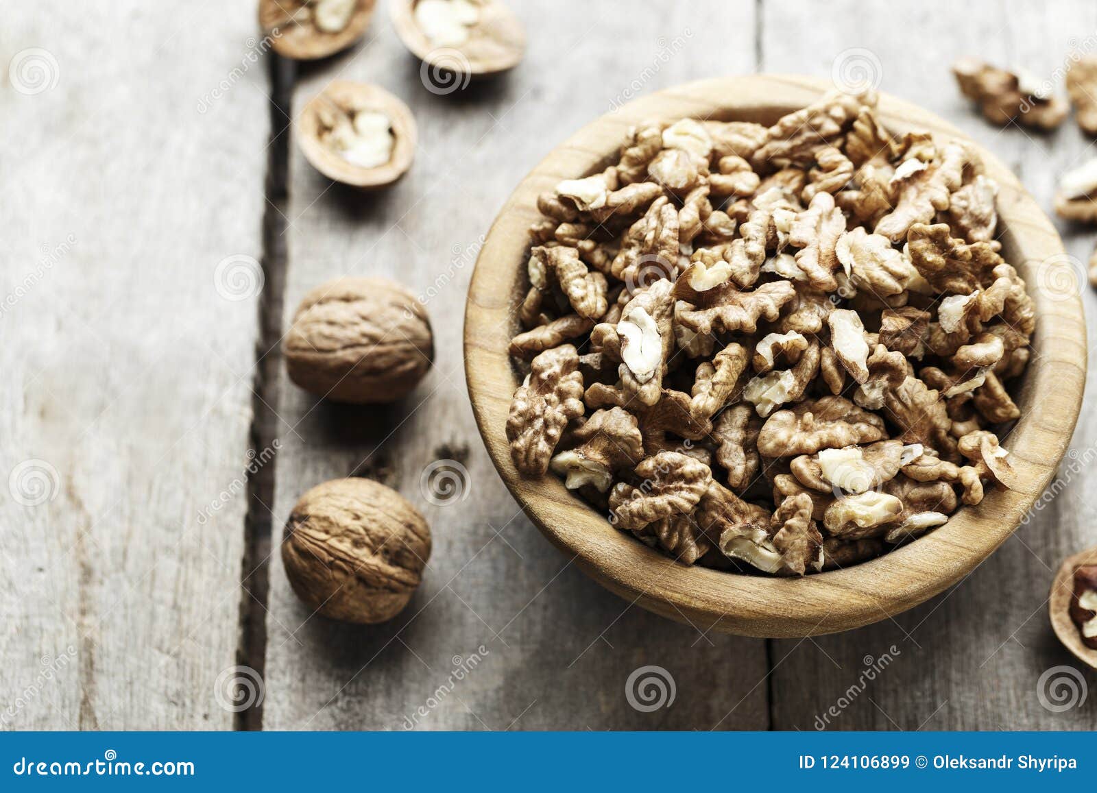 Walnuts without shell stock image. Image of natural - 124106899