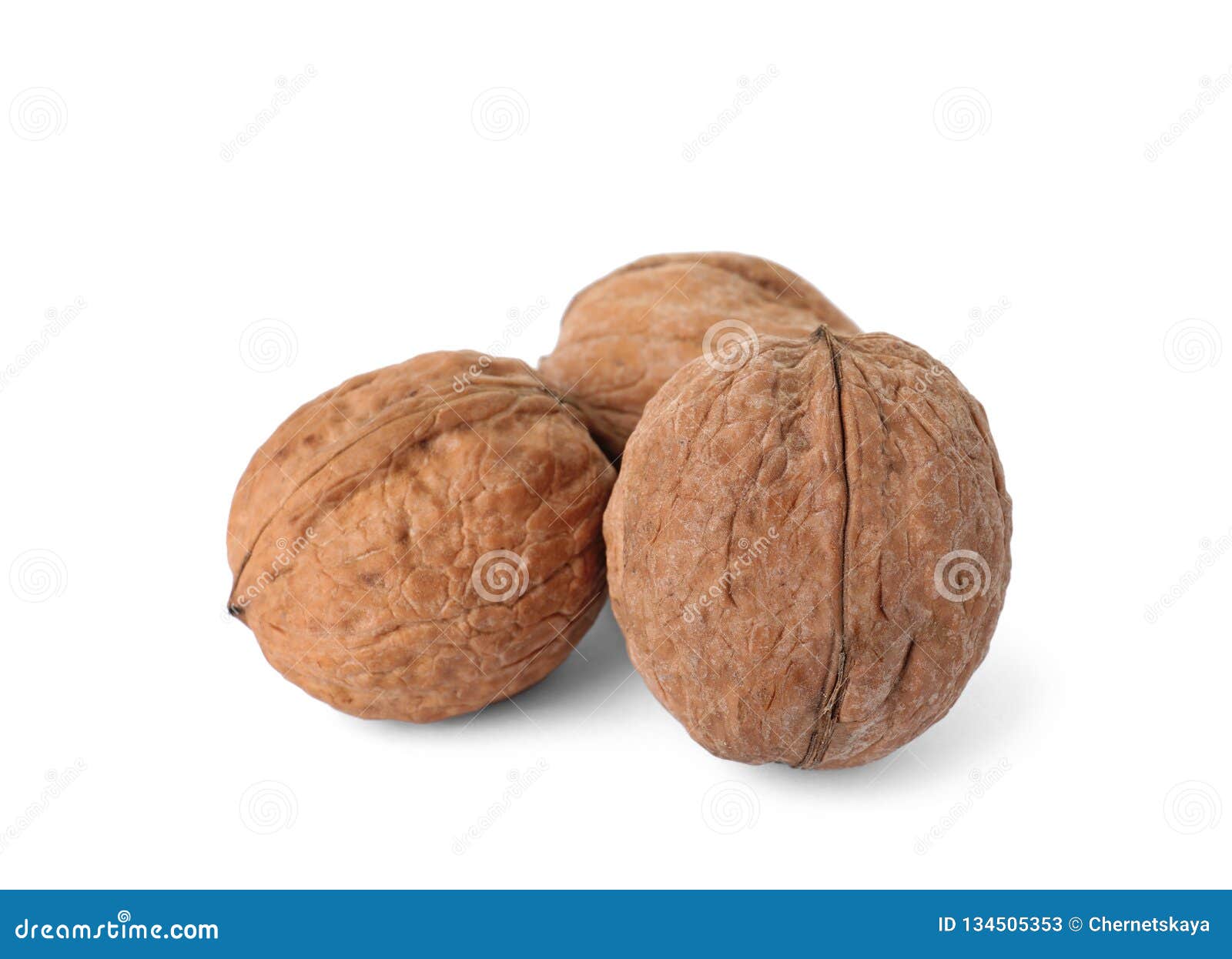 Walnuts in Shell on White Background Stock Image - Image of natural ...