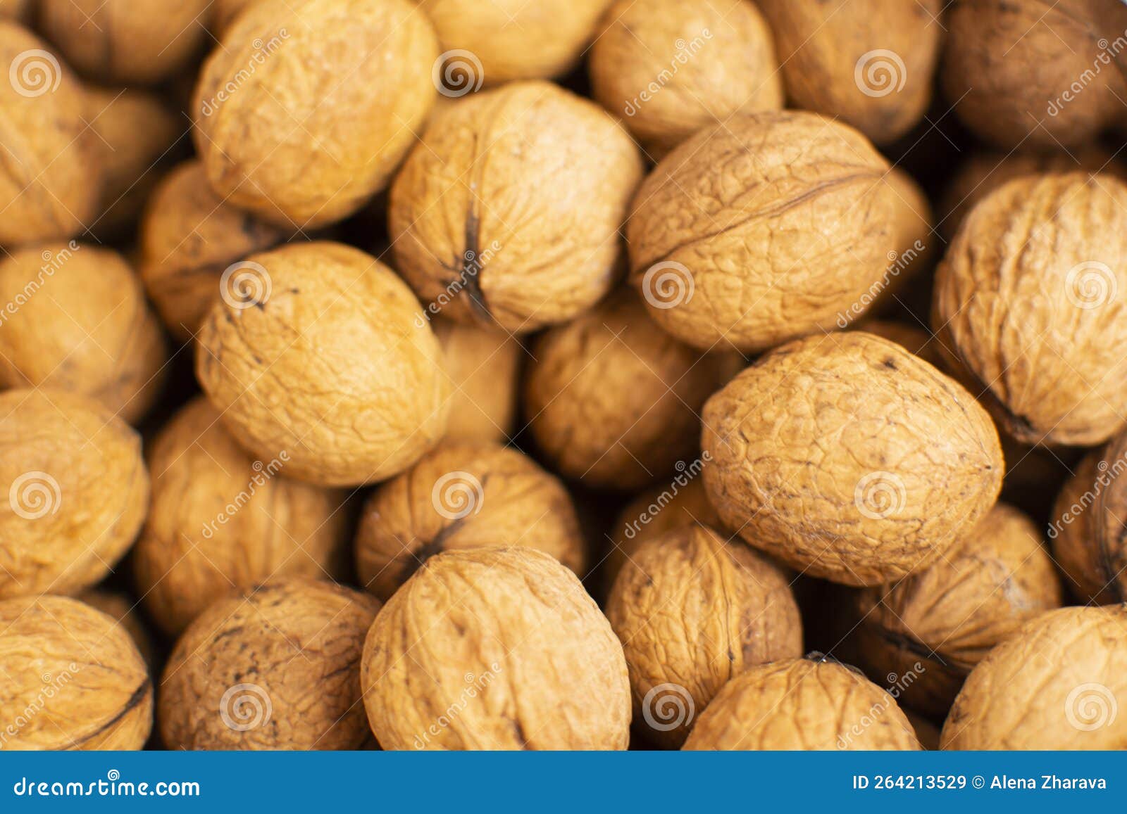 Walnuts with Shells. Background of Fresh Walnuts. Stock Image - Image ...