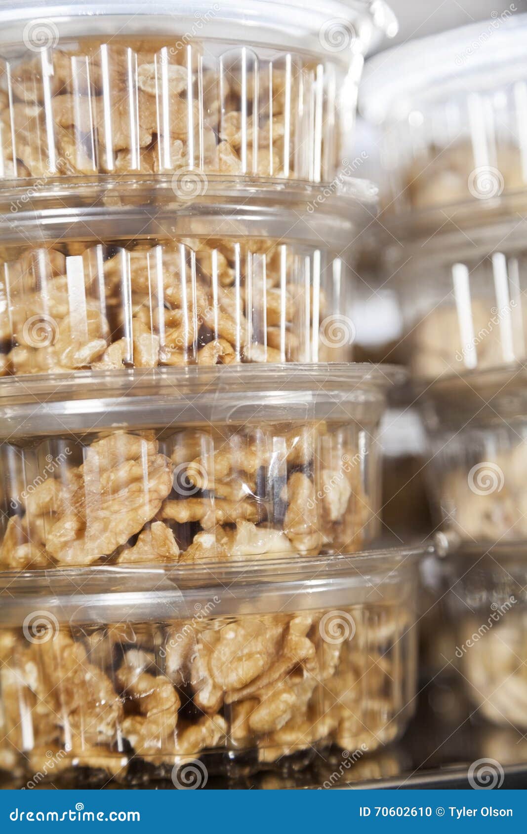 Walnuts in Takeaway Containers at Shop Stock Photo - Image of business ...