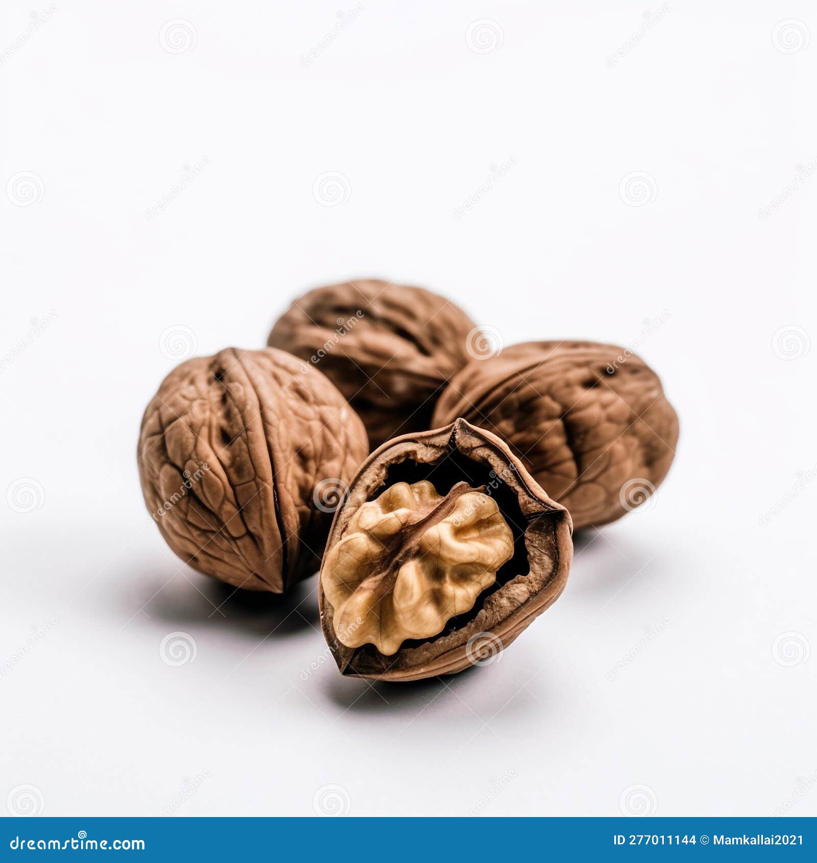 Walnuts with their shells stock illustration. Illustration of natural ...