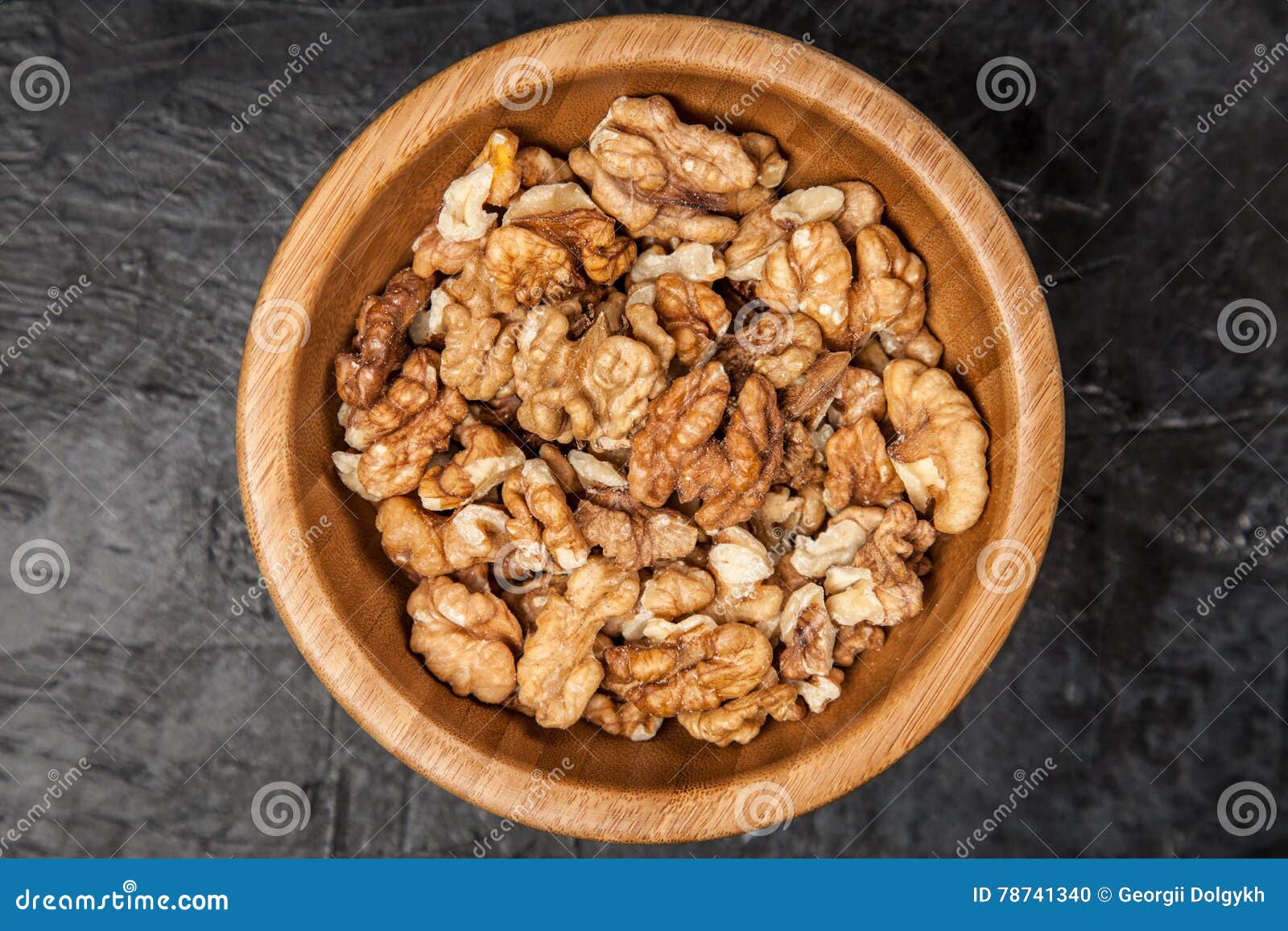 Walnuts top view stock photo. Image of nuts, seed, walnut - 78741340