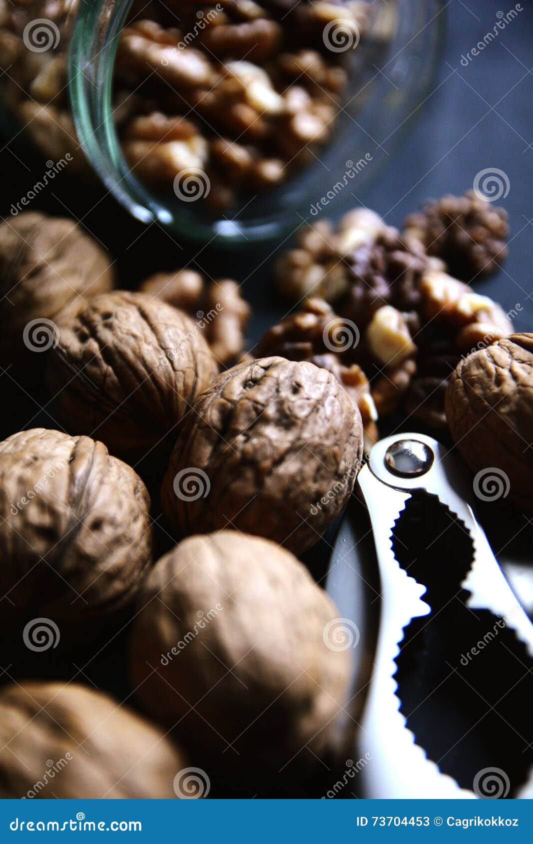 Walnuts walnut cracker jar stock image. Image of brown - 73704453