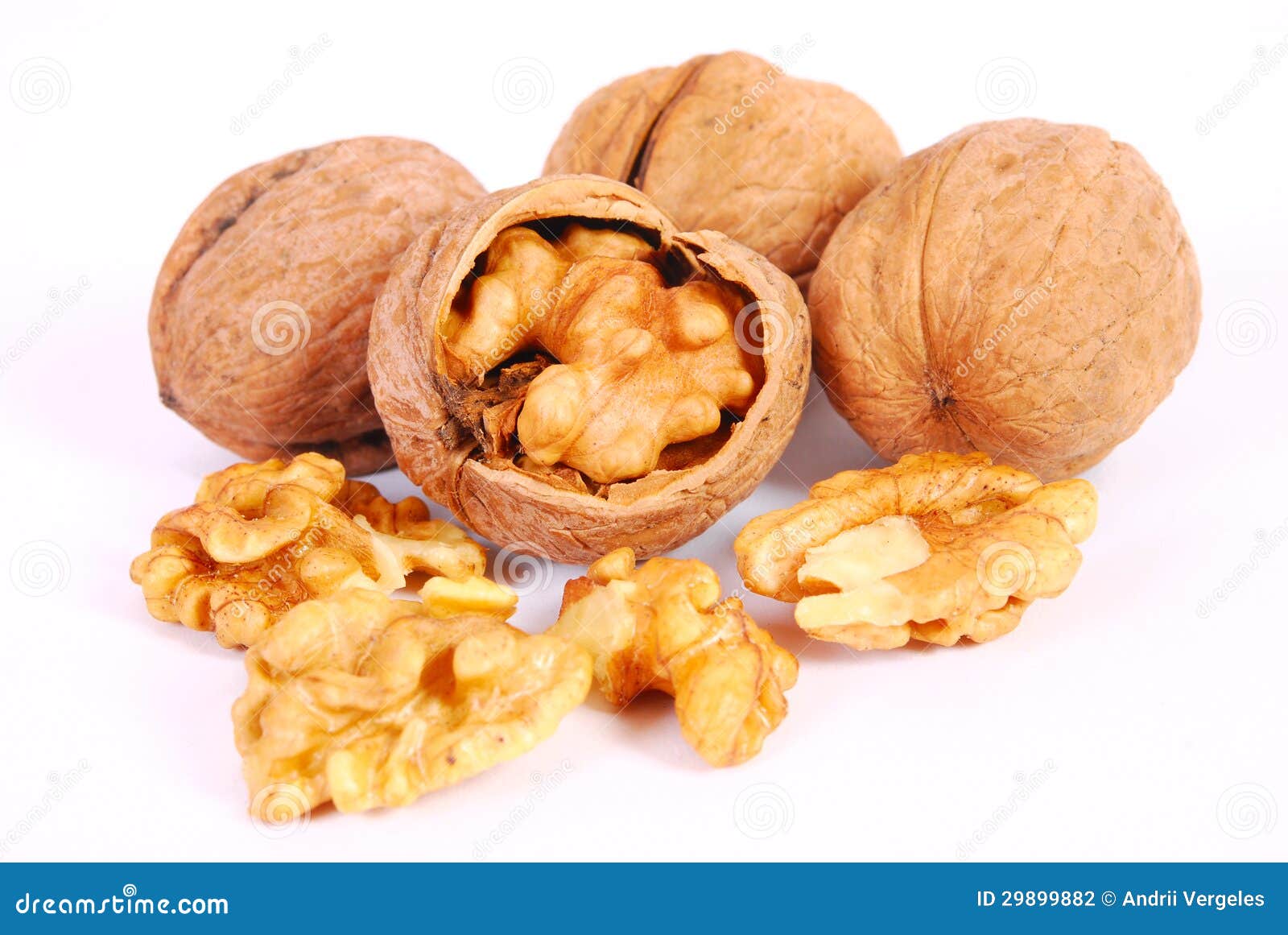 Walnuts on the White Background Stock Photo - Image of breakfast, macro ...