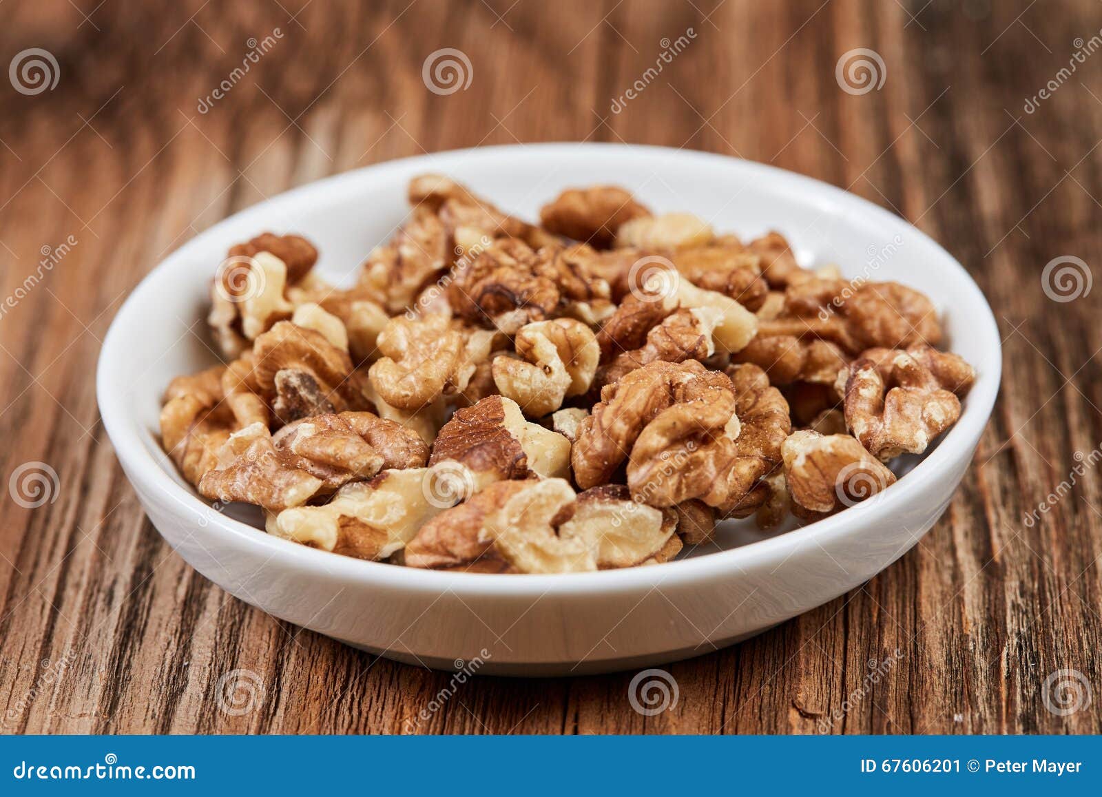 Walnuts in a White China Dish Stock Image - Image of super, table: 67606201