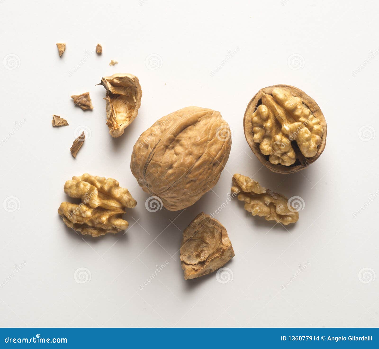 Walnuts whole and open stock photo. Image of nature - 136077914