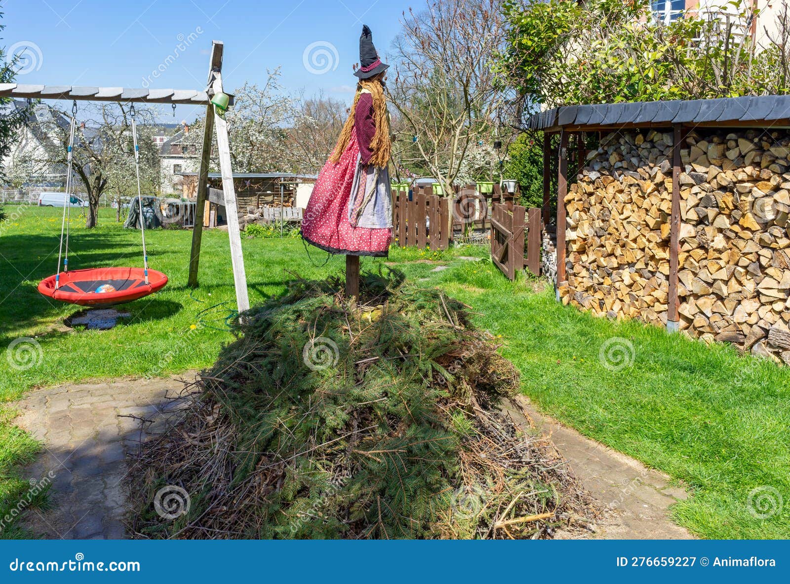 Walpurgis Night in the Garden Stock Image - Image of autumn, waste ...