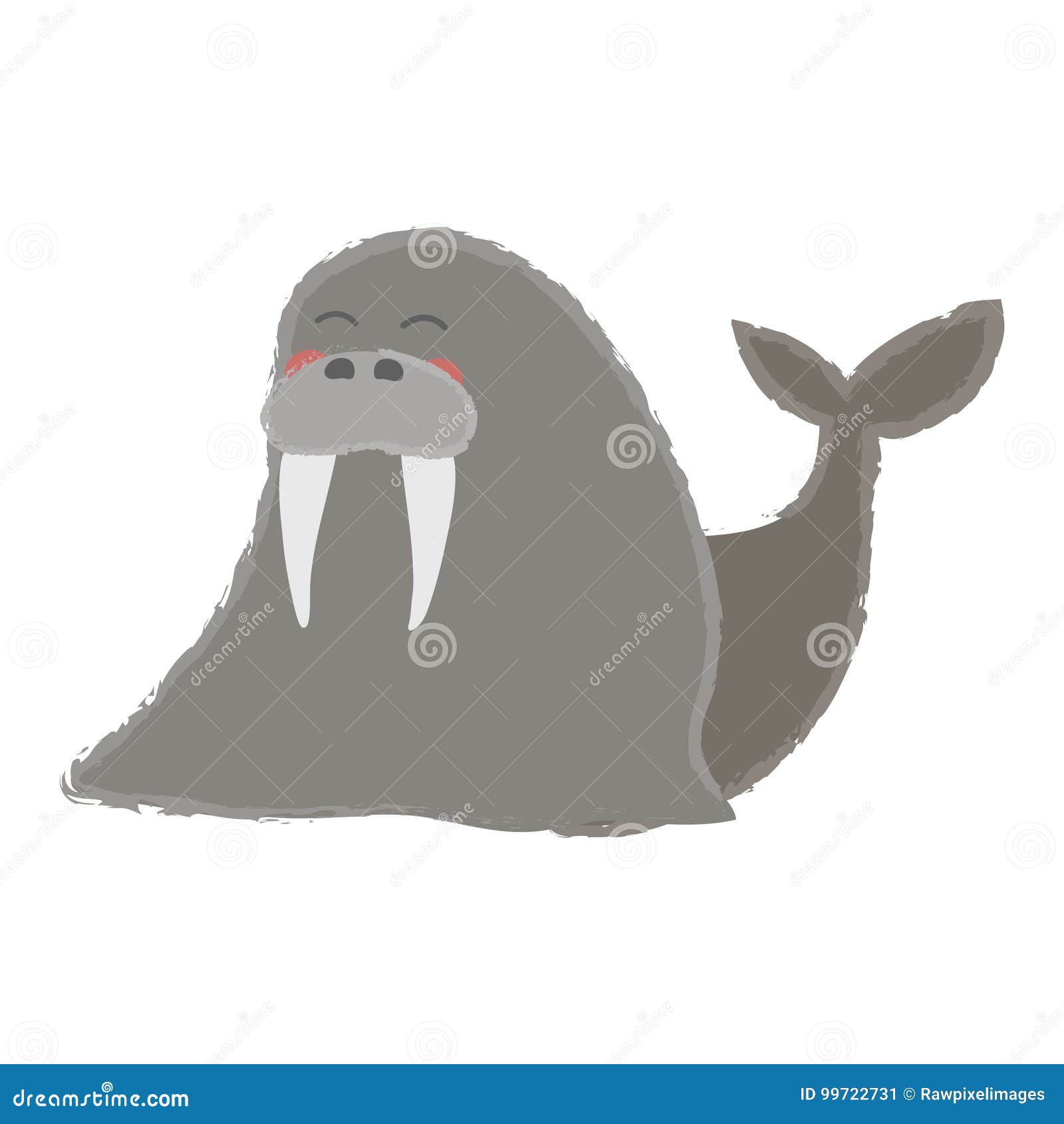 Walrus Animal Drawing Doodle Illustration Vector Stock Vector ...