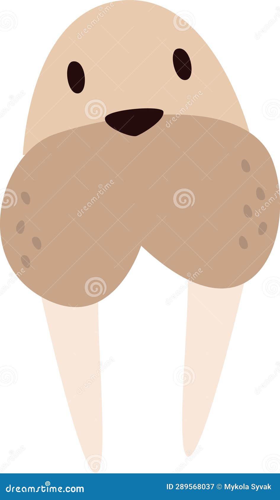 Walrus Animal Cartoon Character Vector Illustration | CartoonDealer.com ...