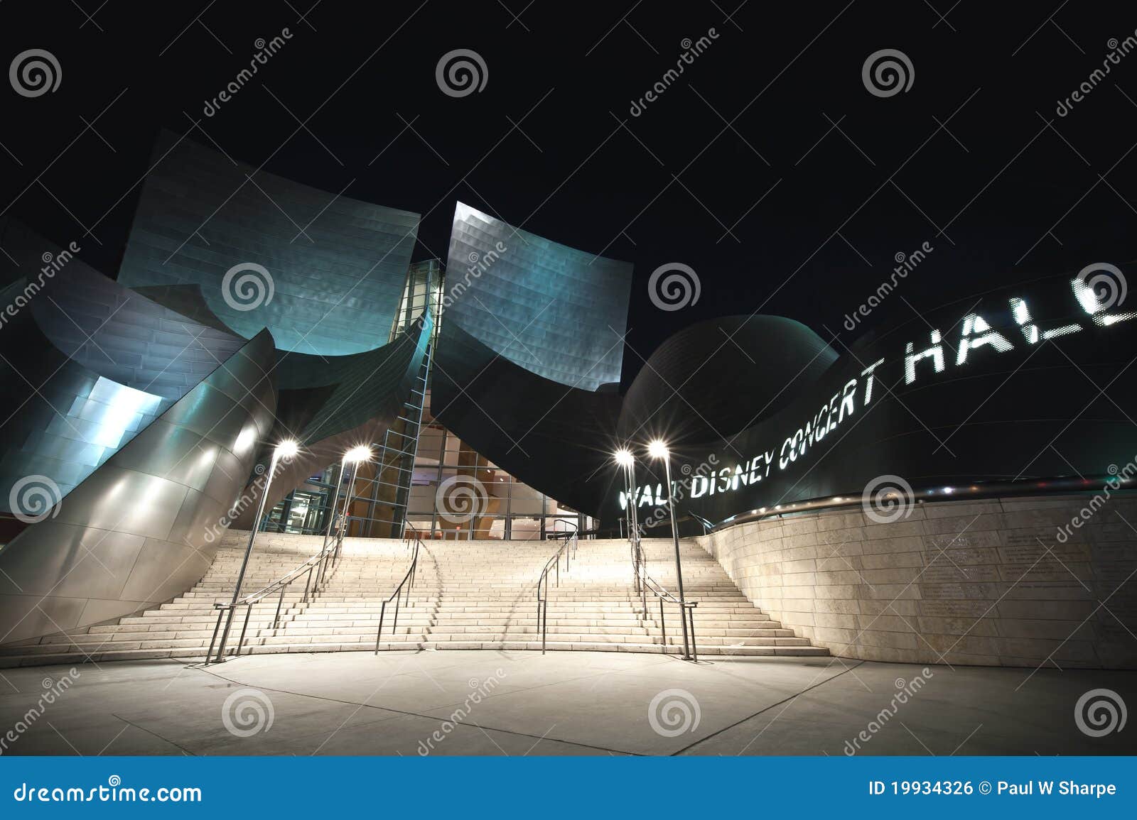 Walt Disney Concert Hall at Night Editorial Photo - Image of angeles ...