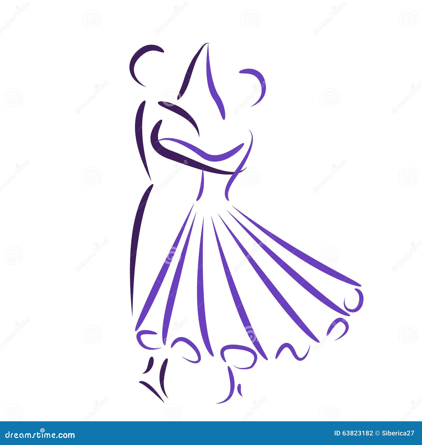 Vector Sketch Of Couple Dancing Waltz Cartoon Vector | CartoonDealer ...