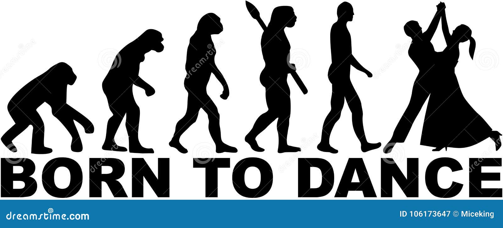Waltz Evolution - Born To Dance Stock Vector - Illustration of isolated ...