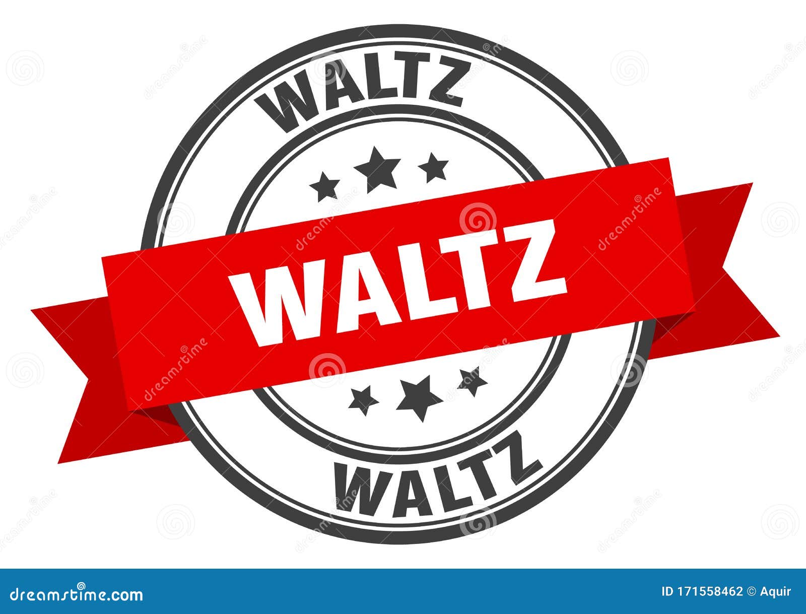 Waltz Label. Waltz Round Band Sign Stock Vector - Illustration of ...