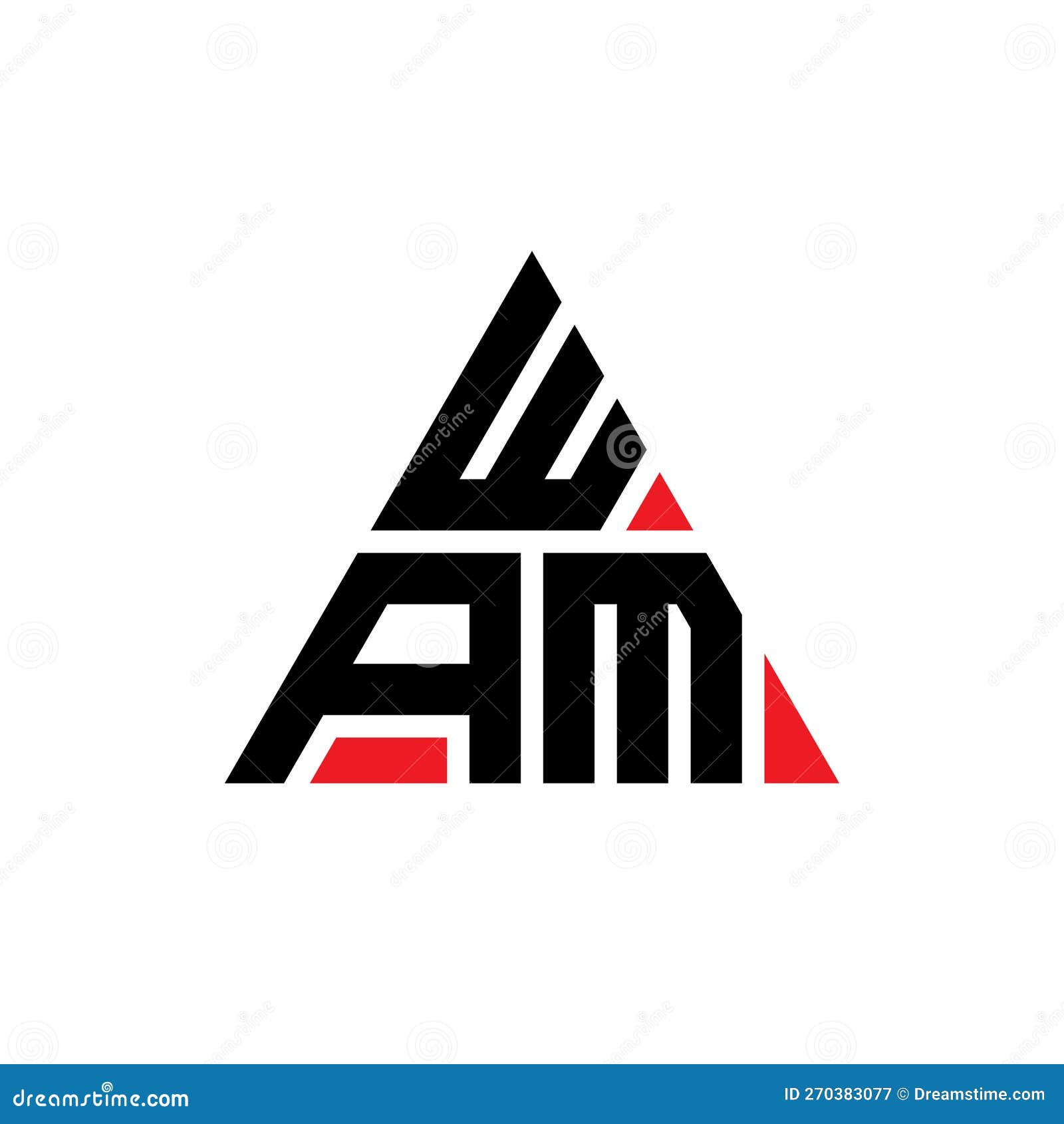 WAM Triangle Letter Logo Design with Triangle Shape. WAM Triangle Logo ...