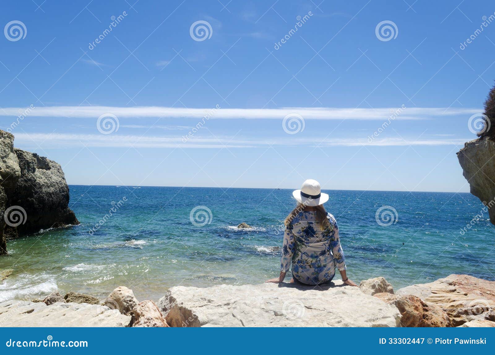 Waman on the beach. stock image. Image of getaway, sensual - 33302447