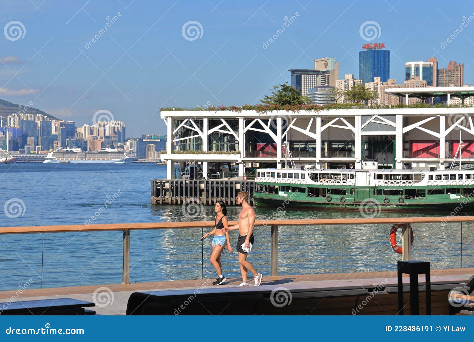 Wan Chai Ferry Pier, is a Pier at the Coast of Wan Chai 22 Aug 2021 ...